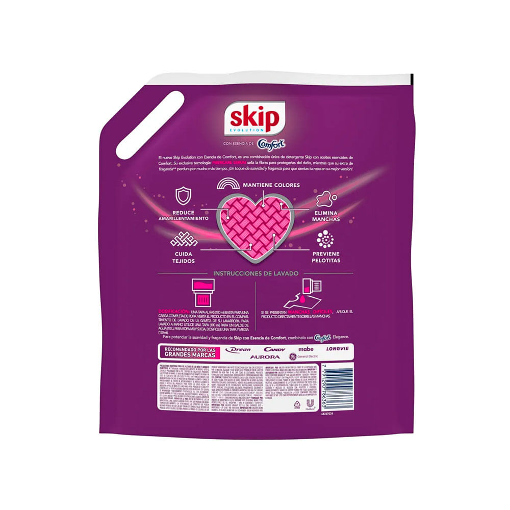 Jabón Líquido Lava Ropa Comfort Evolution Skip x 3 lt