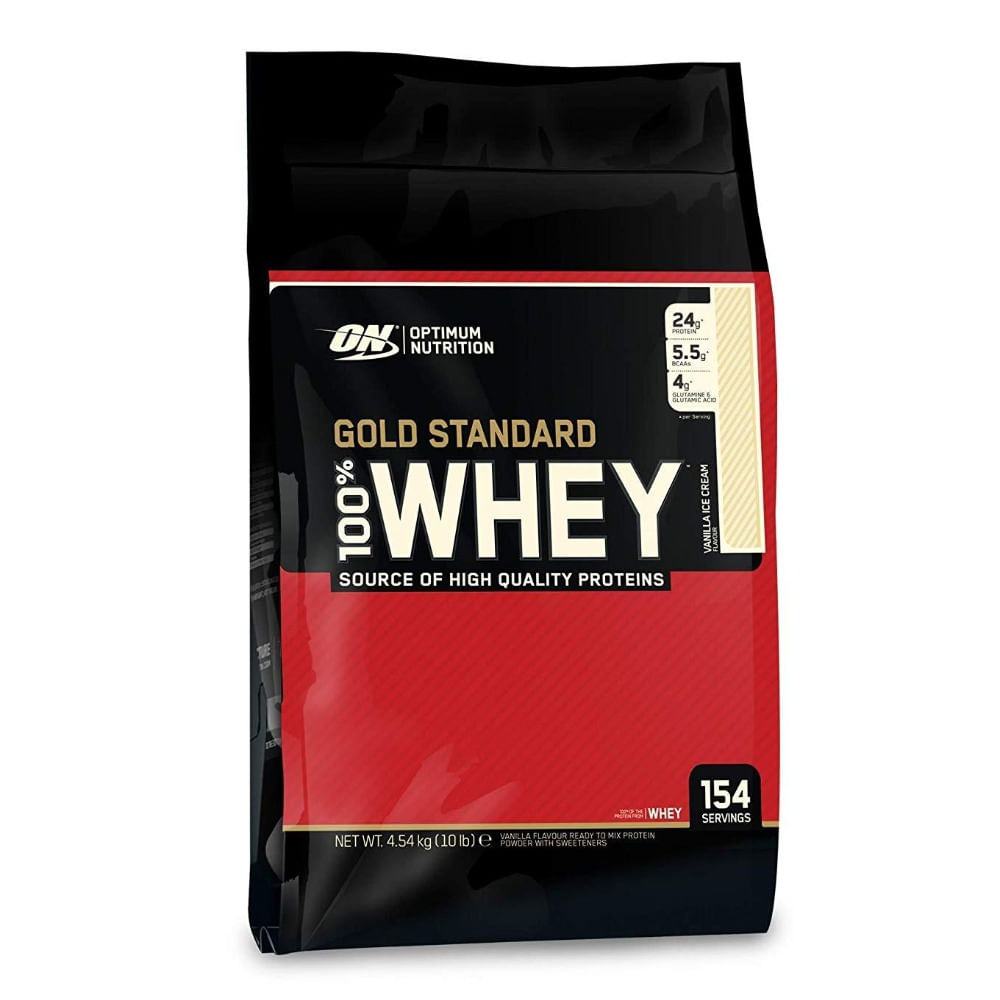 Whey Gold Standard Proteina Vainilla Optimum Nutrition 10 LB | Salud Global