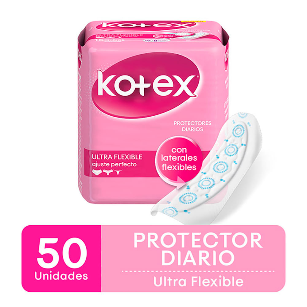 Protectores Diarios Ultra Flexible Kotex 50un | Salud Global